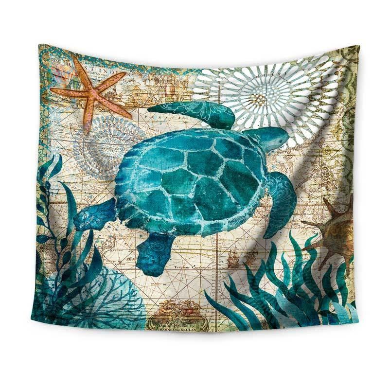 Sea Turtle Wall Tapestry - Animal Social Company